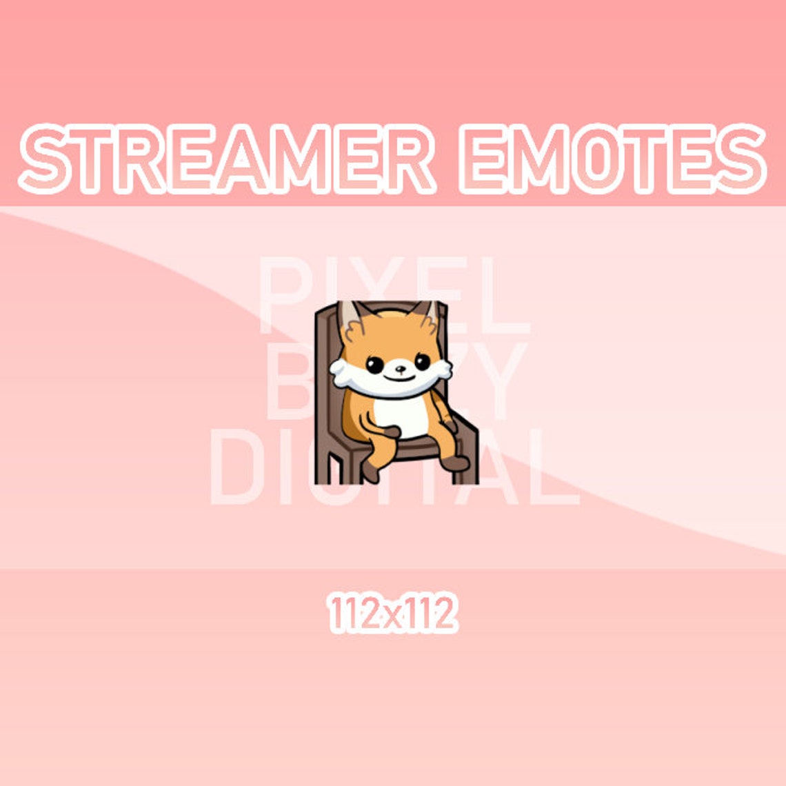 Animated Twitch, Discord and Kick Emotes - Animated Fox Sit - Etsy