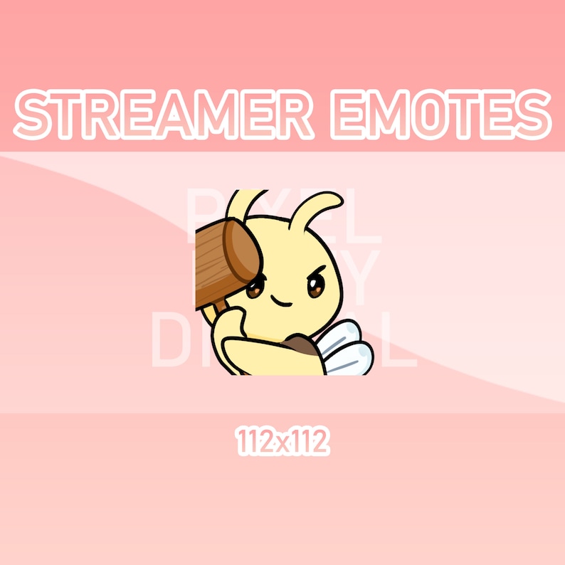 Animated Twitch, Discord and Kick Emotes Animated Bee Hammer - Etsy