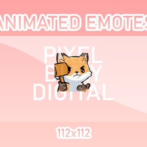 Animated Twitch and Discord Emote Fox Ban Hammer - Etsy