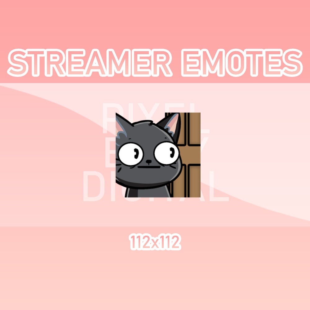 Animated Twitch, Discord and Kick Emotes - Animated Black Cat Door - Etsy