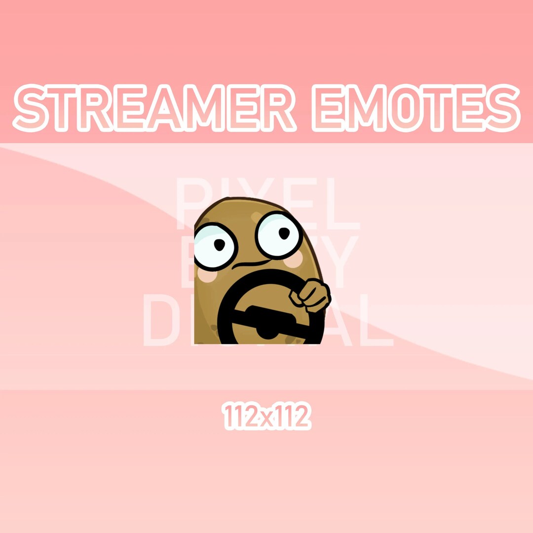 Animated Twitch, Discord and Kick Emotes Animated Potato Driving - Etsy