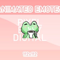 Animated Twitch, Discord and Kick Emotes Animated Round Frog Pack set ...