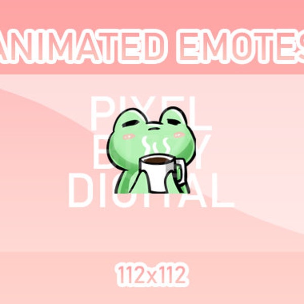 Animated Twitch, Discord and Kick Emotes Animated Round Frog Pack set ...