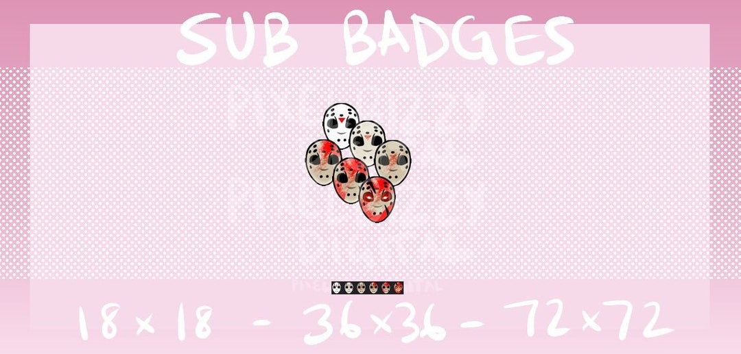 Twitch Sub Badges - Hockey Mask - Etsy