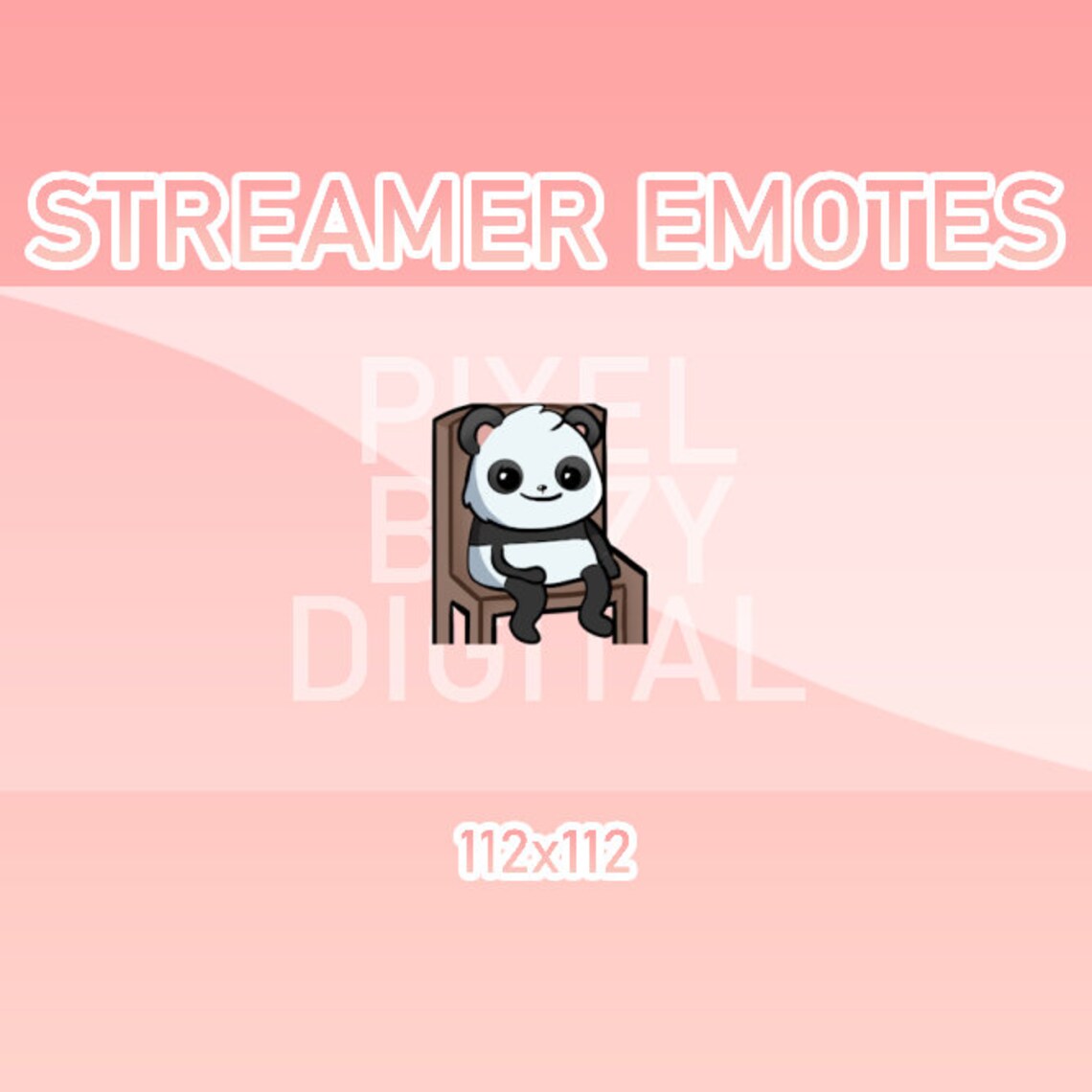 Animated Twitch, Discord and Kick Emotes - Animated Panda Sit - Etsy