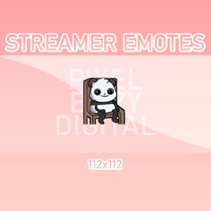 Animated Twitch, Discord and Kick Emotes - Animated Panda Sit - Etsy
