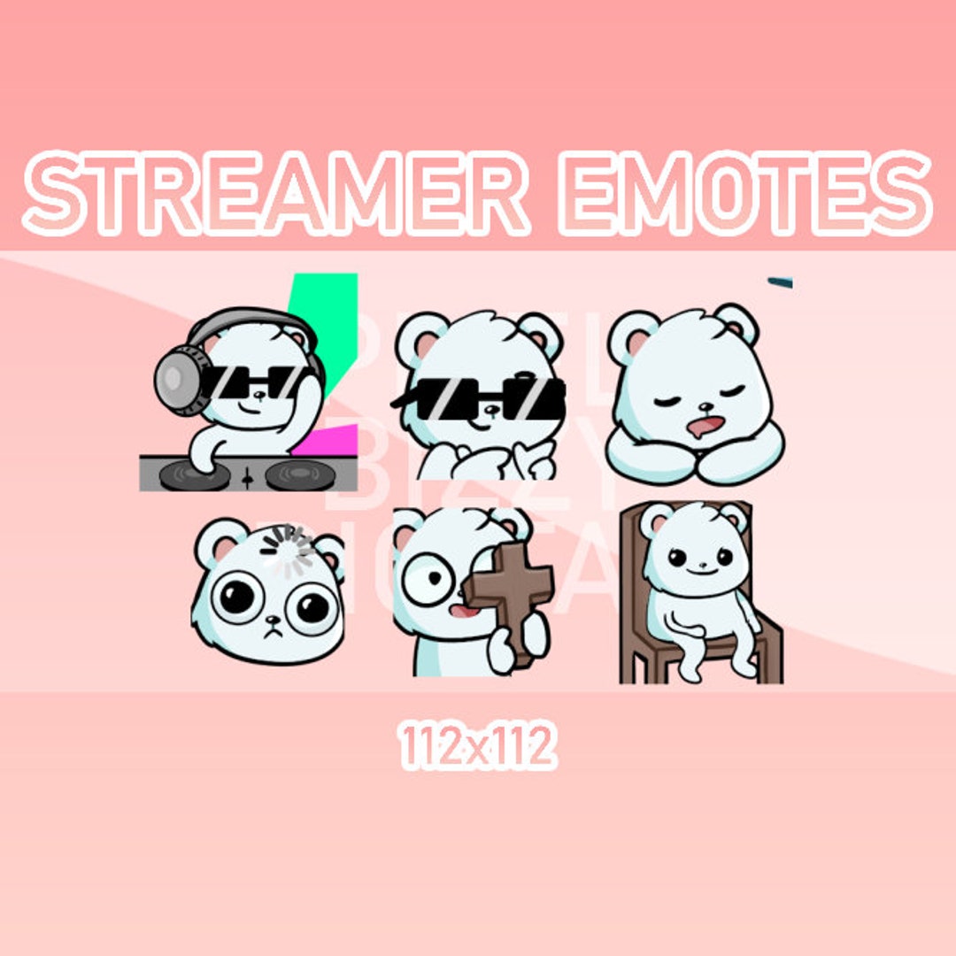 Emotes animados de Twitch, Discord y Kick Paquete de oso polar animado ...