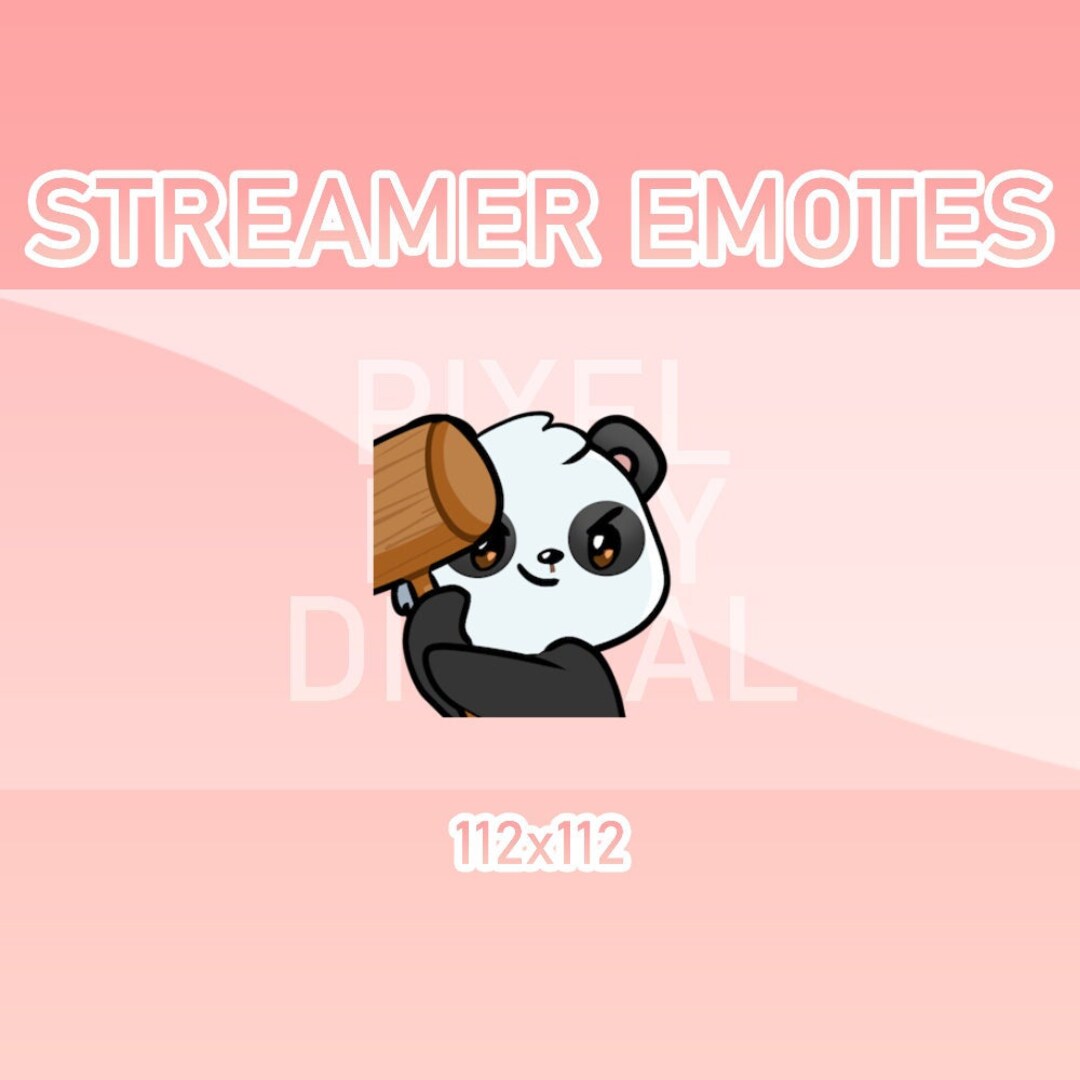 Animated Twitch, Discord and Kick Emotes - Animated Panda Hammer - Etsy