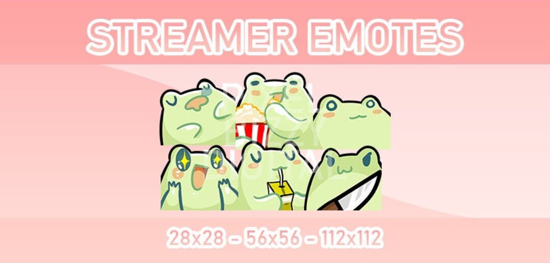 Frog Pack (set of 6) - Sleepy, Popcorn, Vibe, Happy, Sip Juice, Knife ...