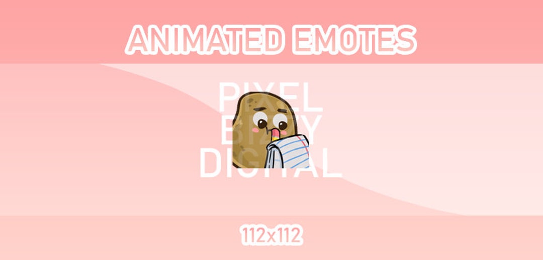 Animated Twitch, Discord and Kick Emotes - Animated Potato Notes - Etsy