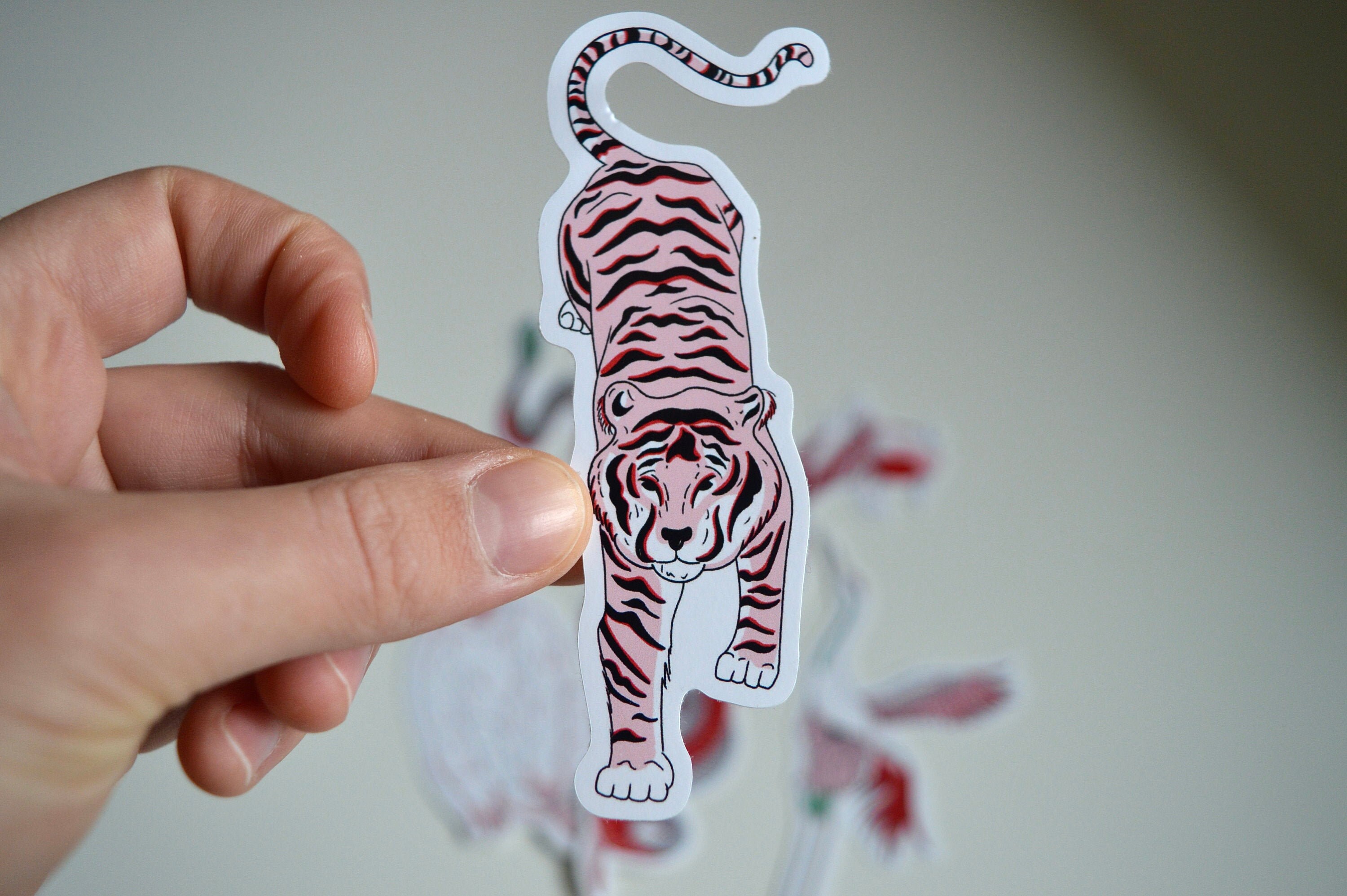 Tiger Vinyl Sticker - Etsy