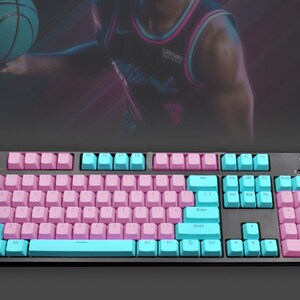 Pink & Blue Keycap Set Thermal Keycap Set Green Keycap Set - Etsy