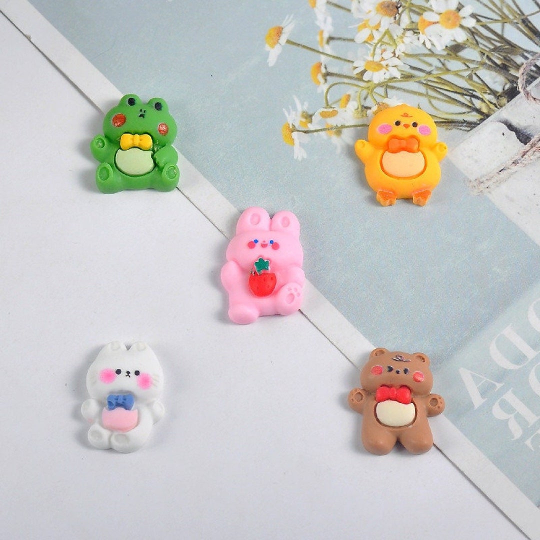Cute Animal Resin Charm, Mixed Flatback Resin Cabochon, Cartoon ...