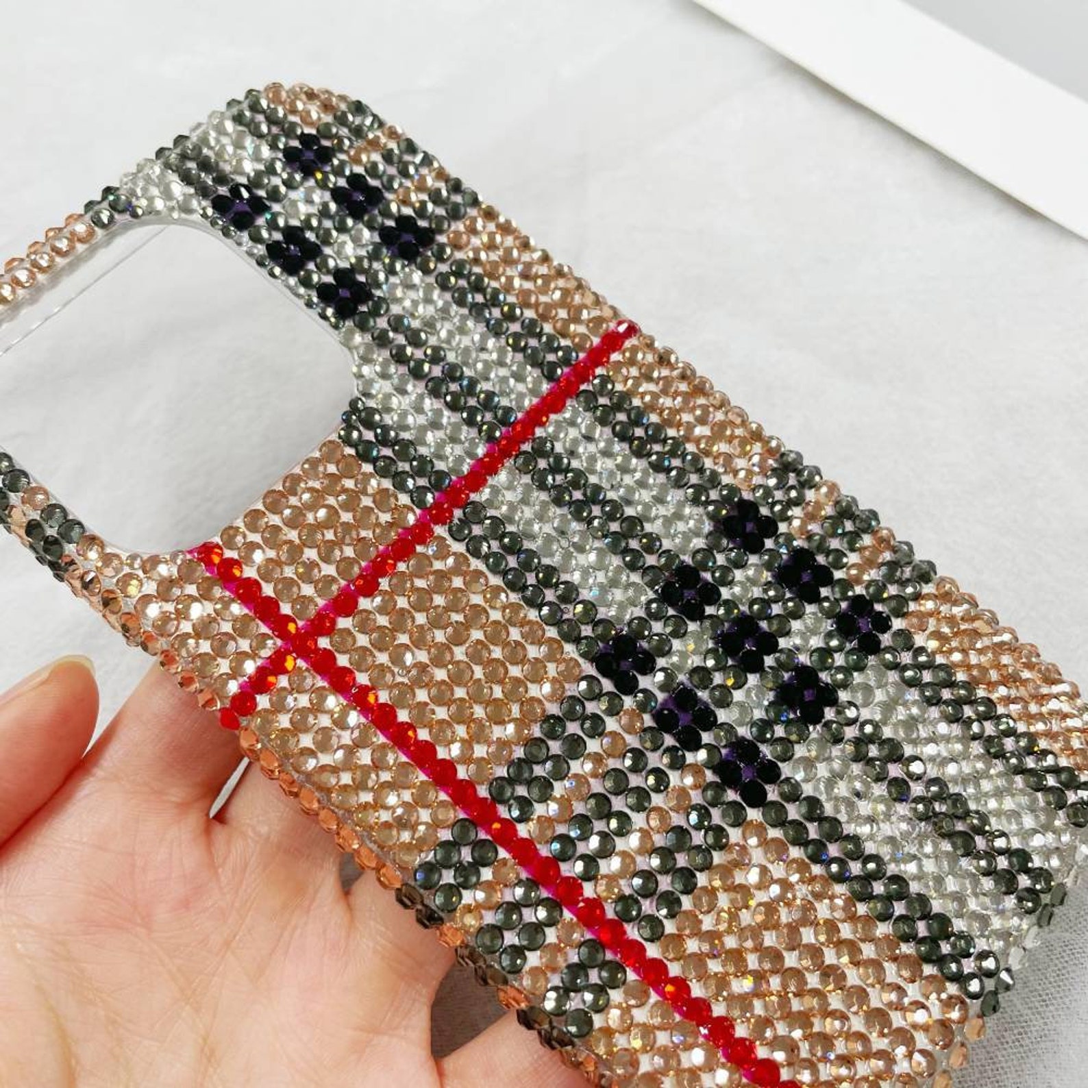 Handmade Crystal Phone Case, iPhone XS 11 12 13 14 15 Mini Plus Pro Max ...