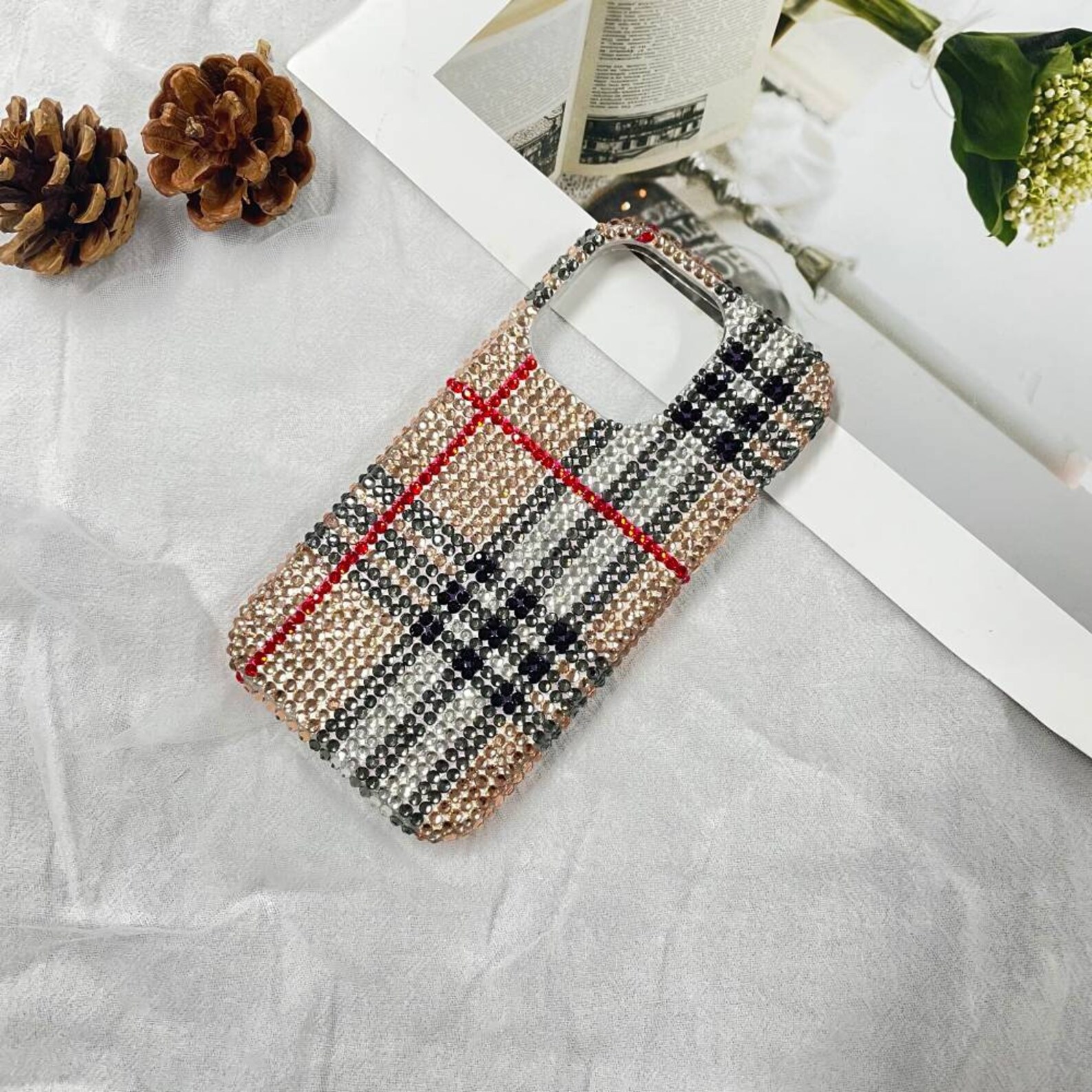 Handmade Crystal Phone Case, iPhone XS 11 12 13 14 15 Mini Plus Pro Max ...