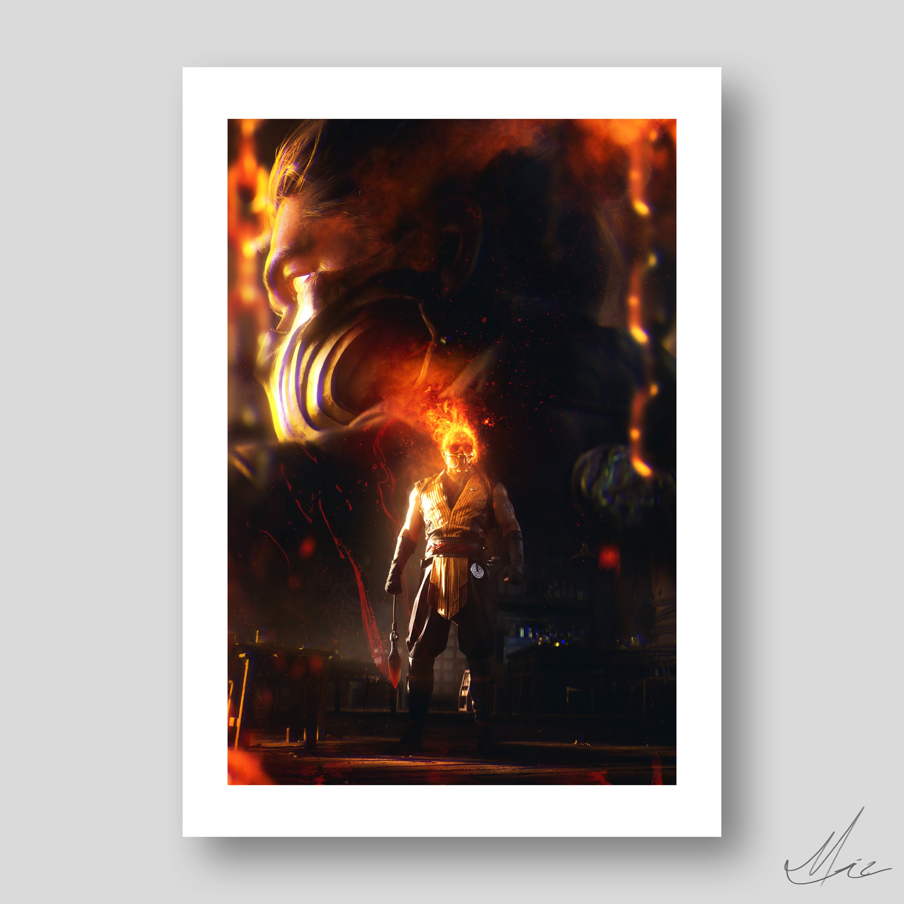 MK1 Scorpion Mortal Kombat Poster/art Print by Mizuri With - Etsy