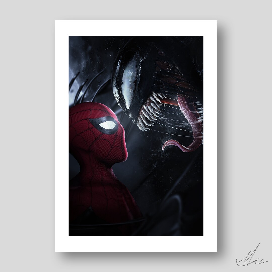 Spider-man Meets Venom Poster/art Print by Mizuri With - Etsy