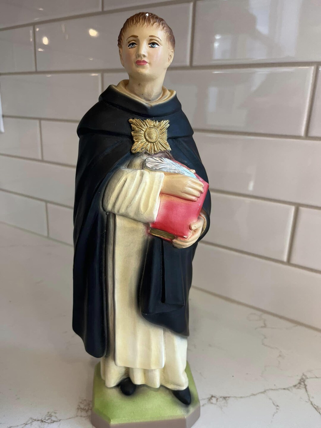 Vintage Chalk Ware Statue of St Dominic 11.5, - Etsy