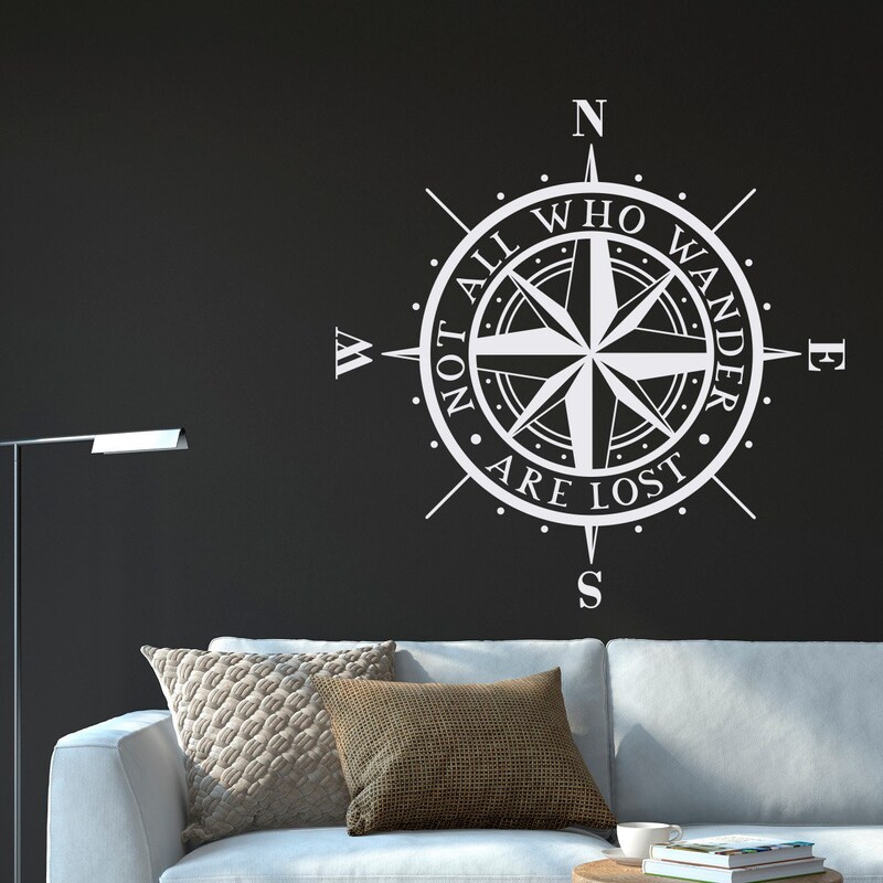 Compass Wall Decal - Etsy
