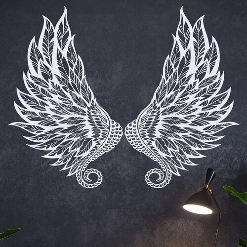 Angel Wings Wall Decal Flight Vinyl Decal Sticker Murals | Etsy