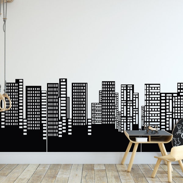 Skyline Wall Decal - Etsy