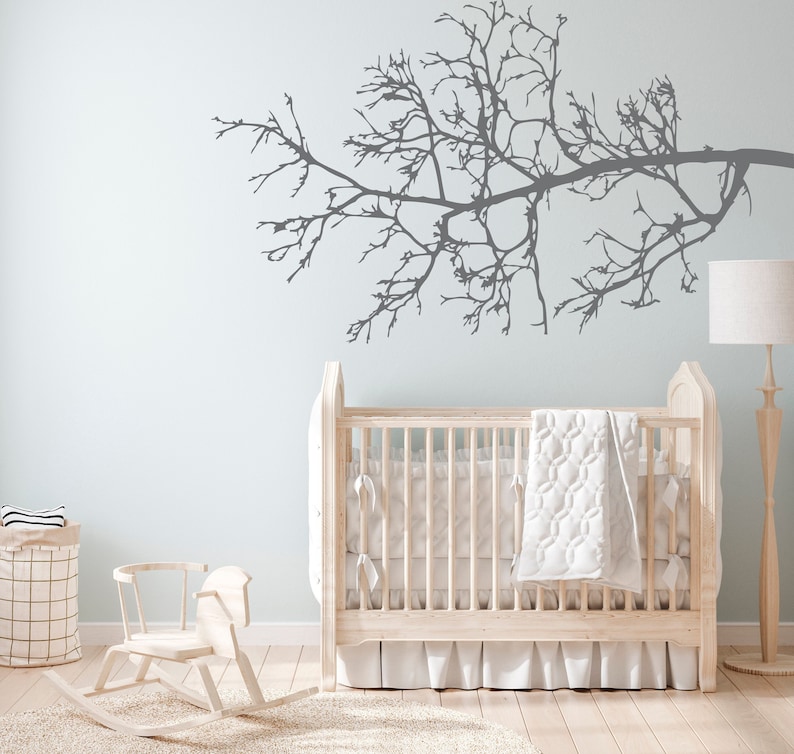Tree Branch Wall Decal Oak Branch Corner Decor Modern Decor - Etsy