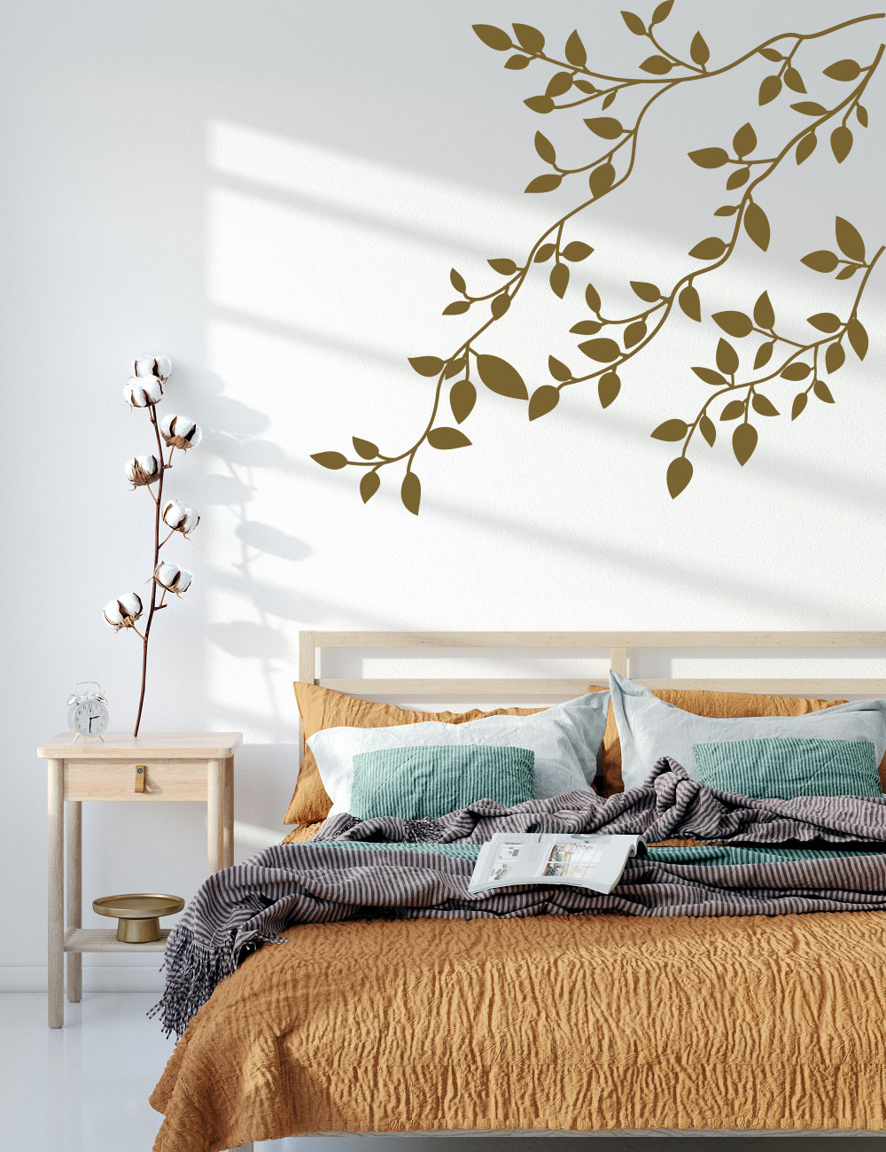 Corner Flower Wall Decal Floral Corner Decor Modern Decor - Etsy