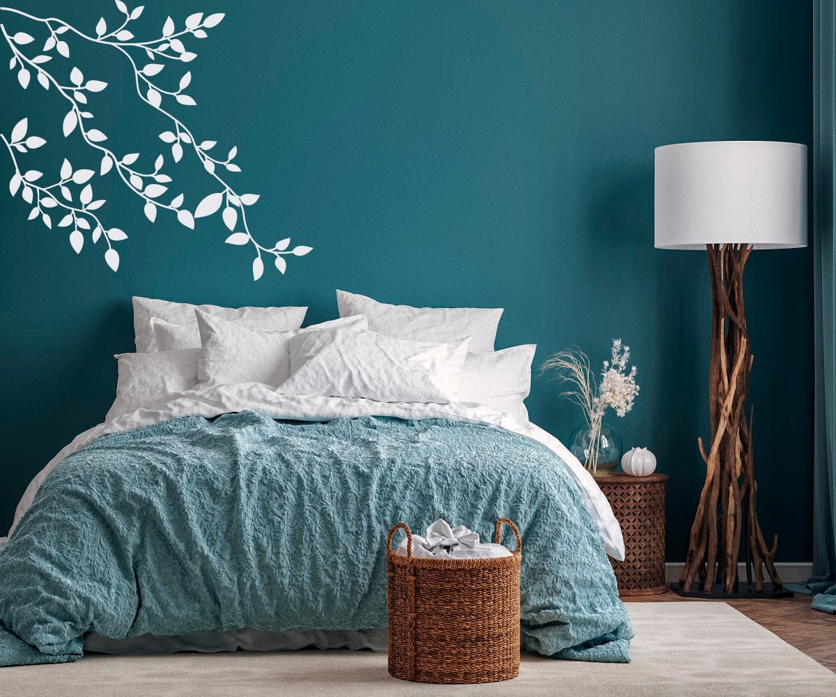 Corner Flower Wall Decal Floral Corner Decor Modern Decor - Etsy