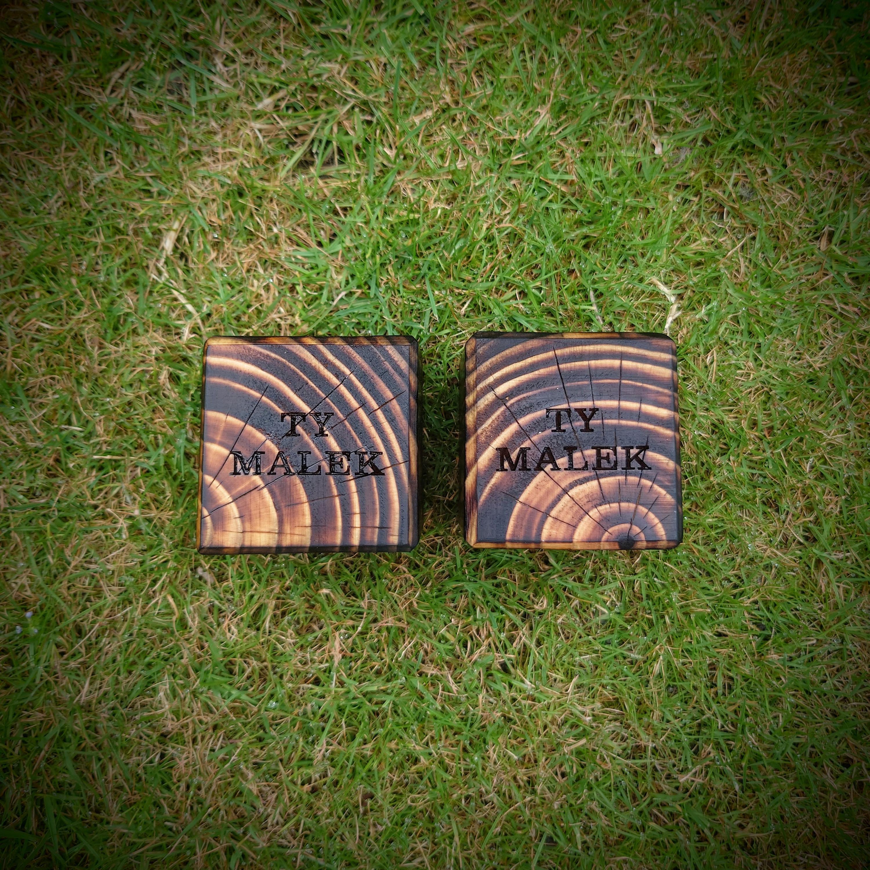 Custom Wooden Golf Course Tee Marker Block - Laser Engraved Text, Club ...