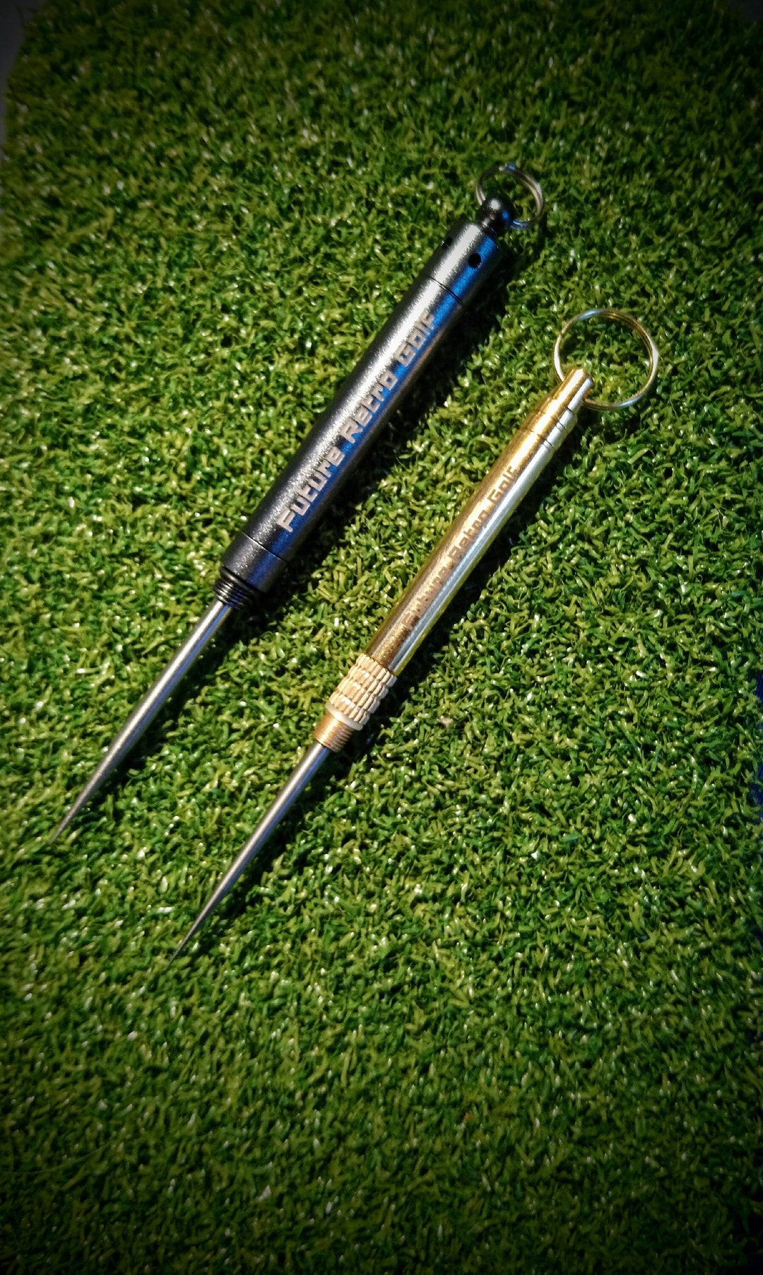 Multi Function Brass or Aluminium Golf Groove Cleaner Spike, Divot Tool ...