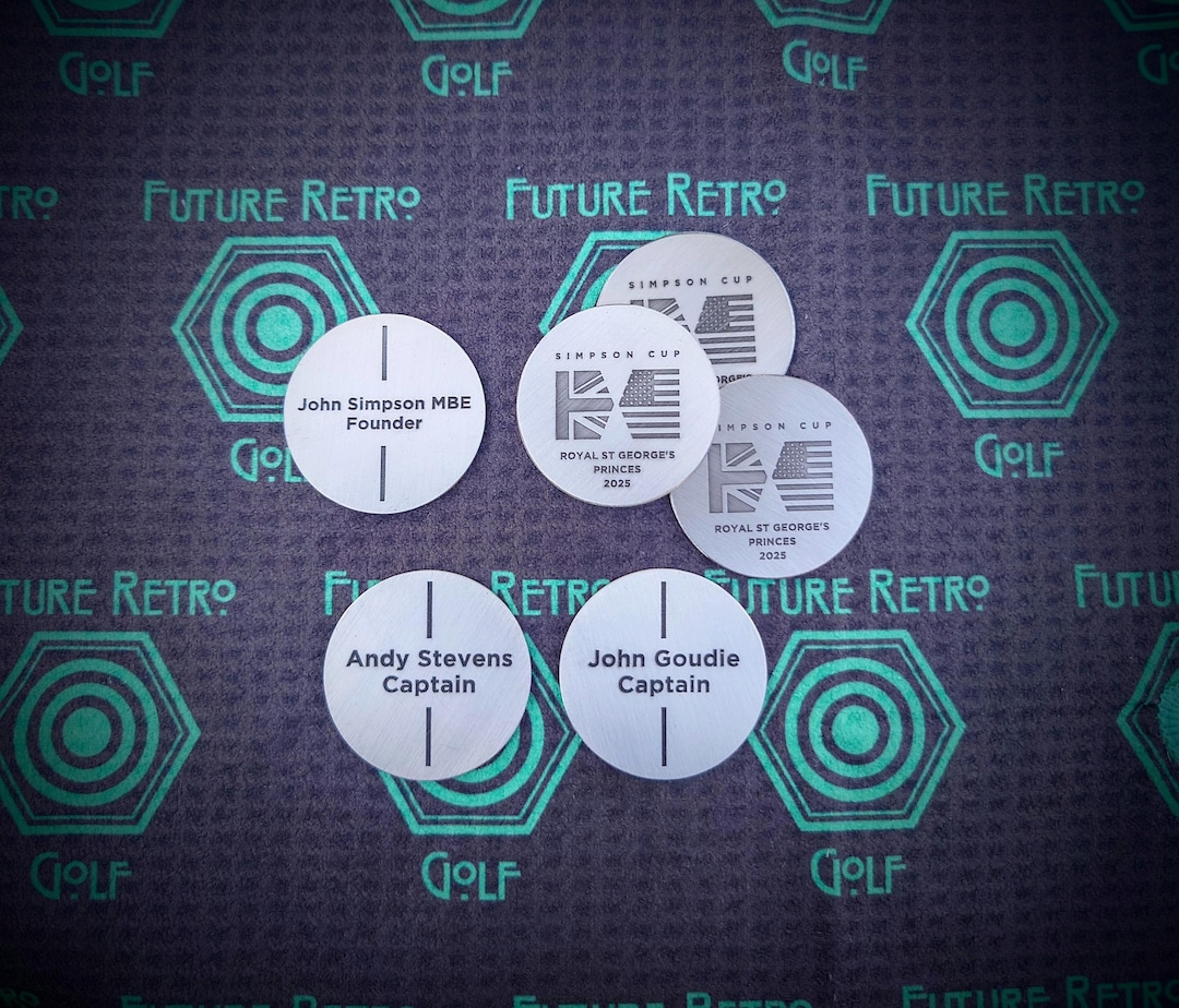 Custom Steel Golf Ball Marker - Laser Engraved Personalisation, Text ...