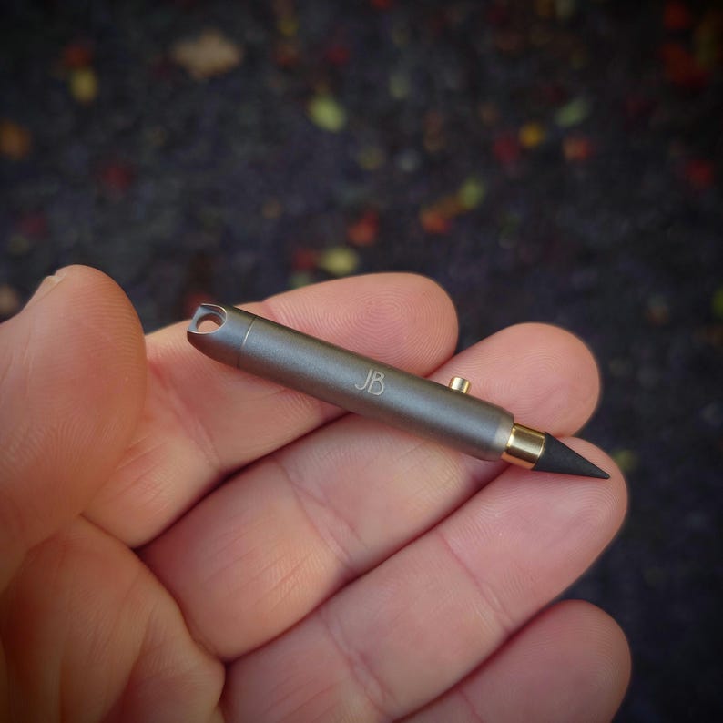 Titanium Mini Bolt Action Pencil Scribe, Eternal Pen - Engraved ...
