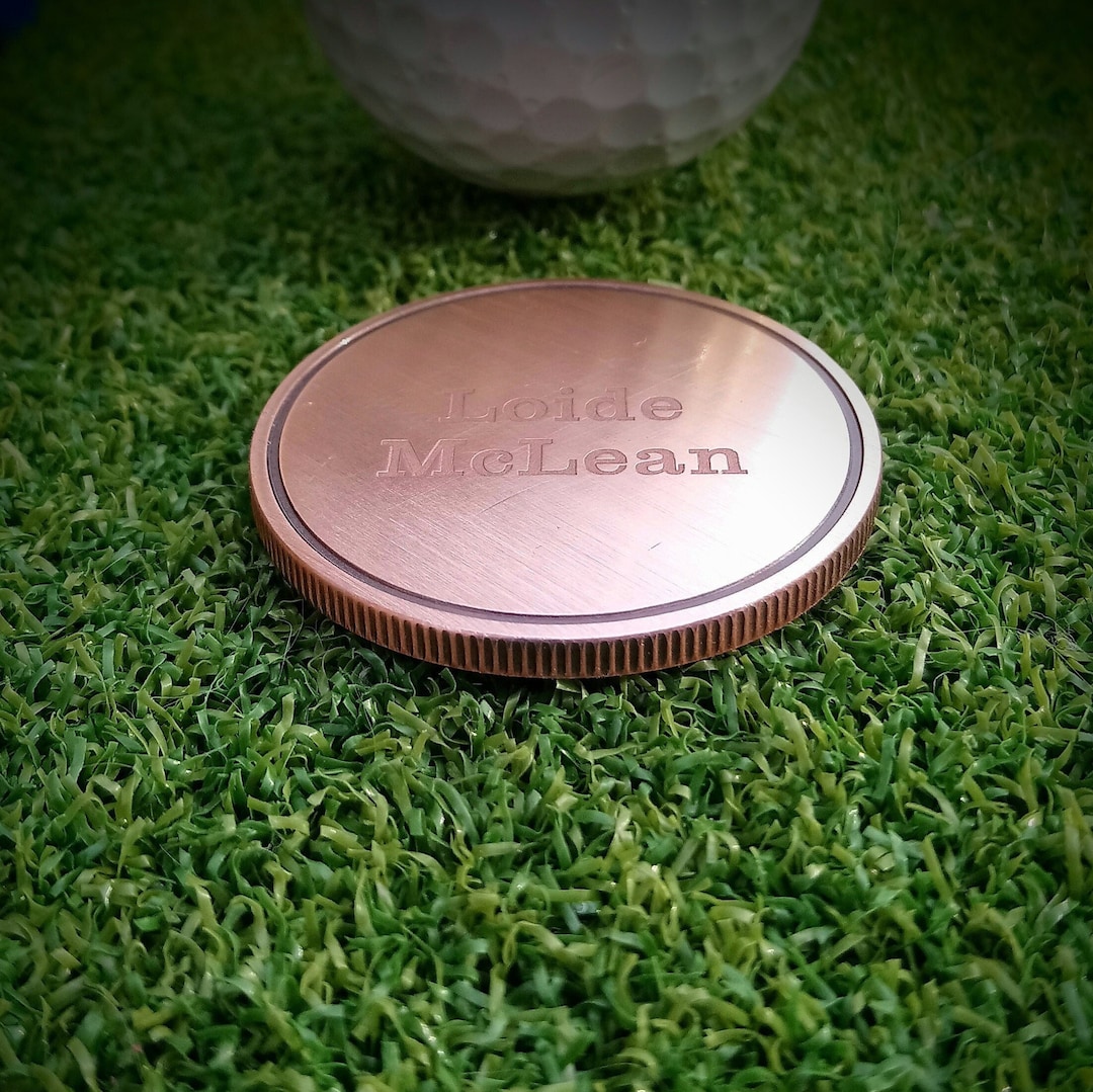 Copper Custom Golf Ball Marker Laser Engraved Personalisation. - Etsy