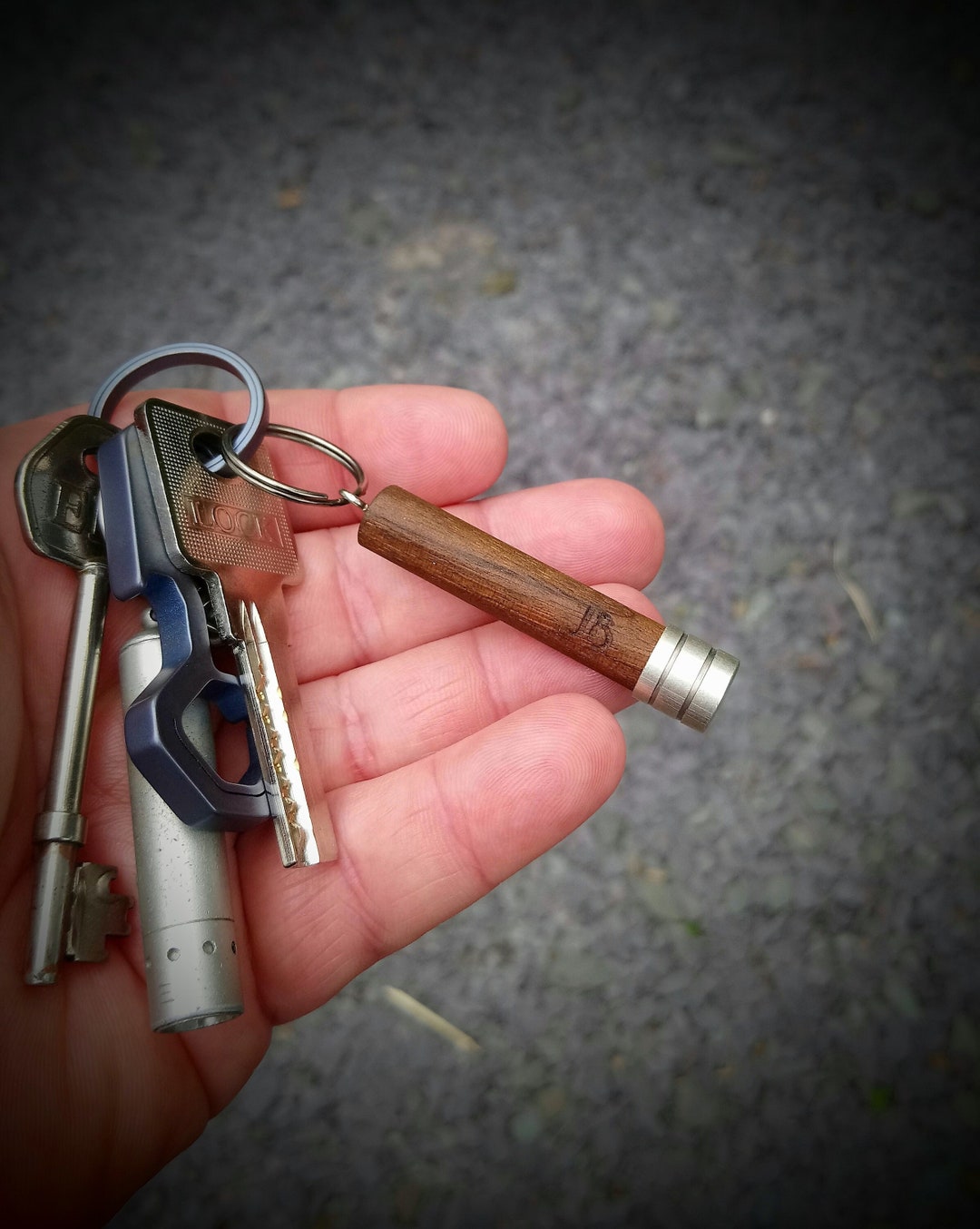 Mini Golf Alignment Stick Custom Key Ring - Laser Engraved Oak or ...