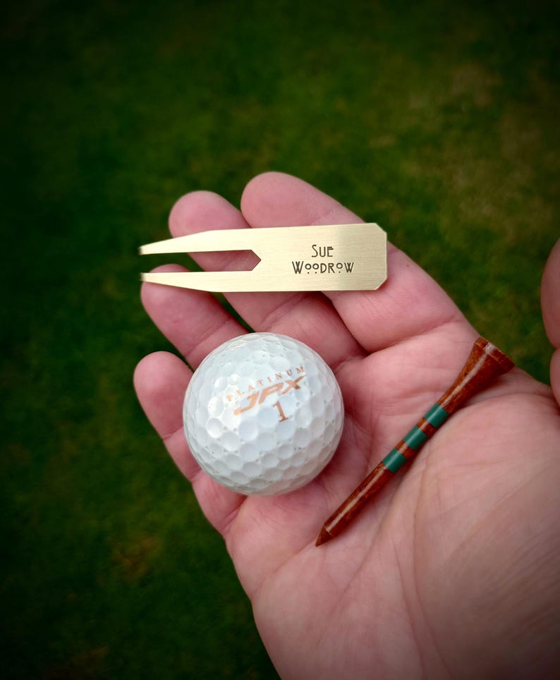 Custom Brass Pitch Repair Divot Tool & Alignment Golf Ball Marker ...
