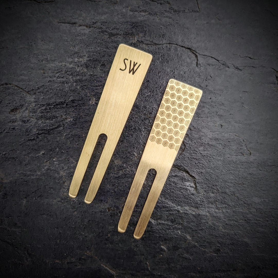 Pure Brass Custom Golf Divot Tool, Pitch Mark Repairer - Laser Engraved ...