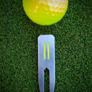 Engraved Stainless Steel Golf Pitch Mark Repair Divot Tool & Ball ...