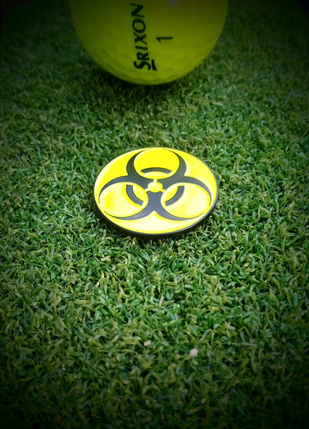 Biohazard Symbol Steel & Enamel Magnetic Golf Ball Marker - Etsy