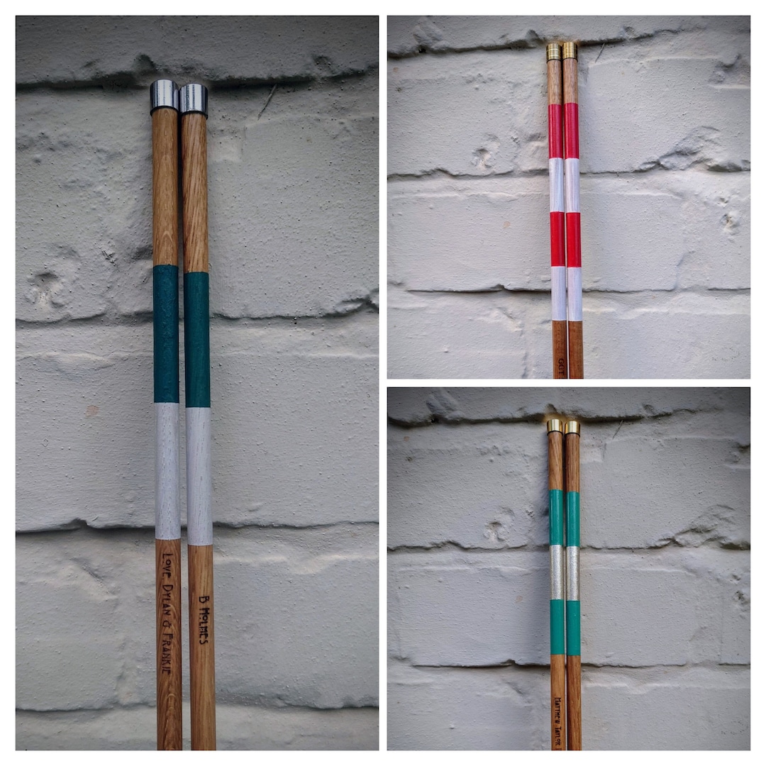 Golf Alignment Sticks - Oak Wood 1.0 Metre - Custom Colours and Laser ...
