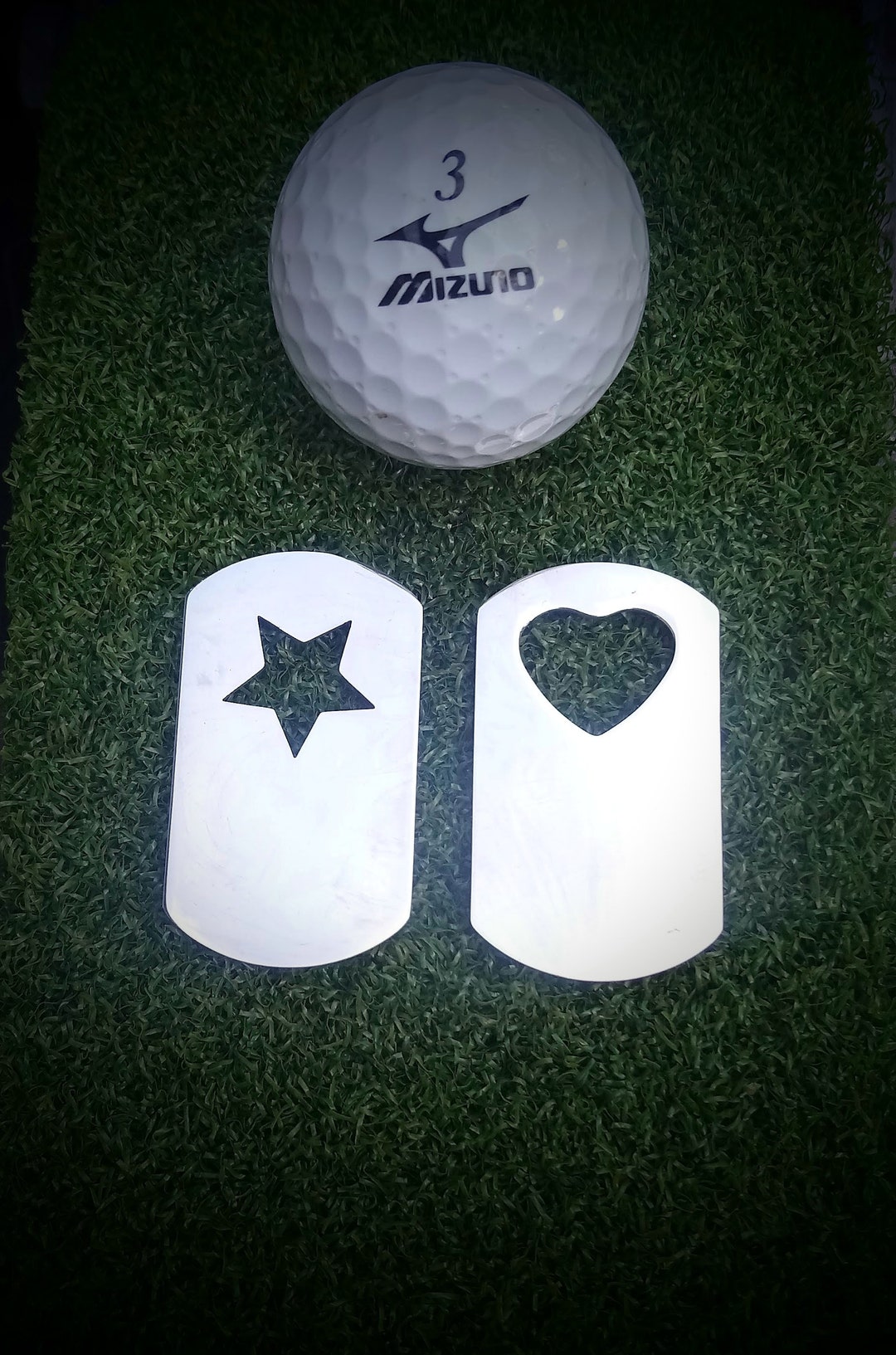 Stainless Steel Personalised Token Heart or Star Tokens. - Etsy