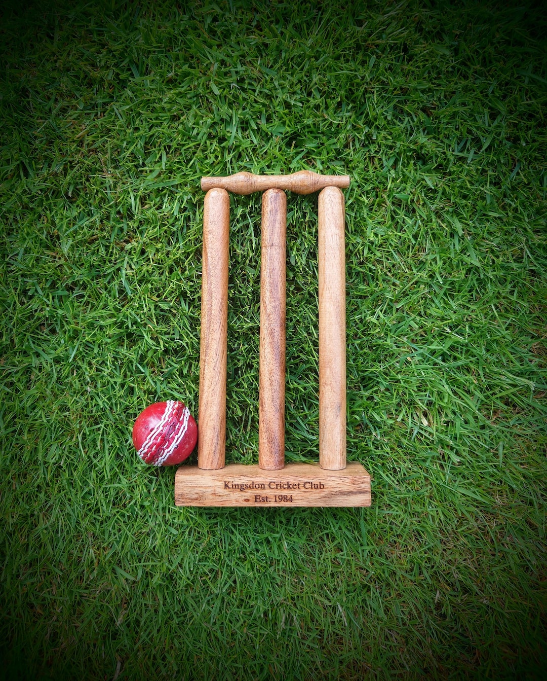 Cricket Mini Stumps With Laser Engraved Personalisation. Sporting Club ...