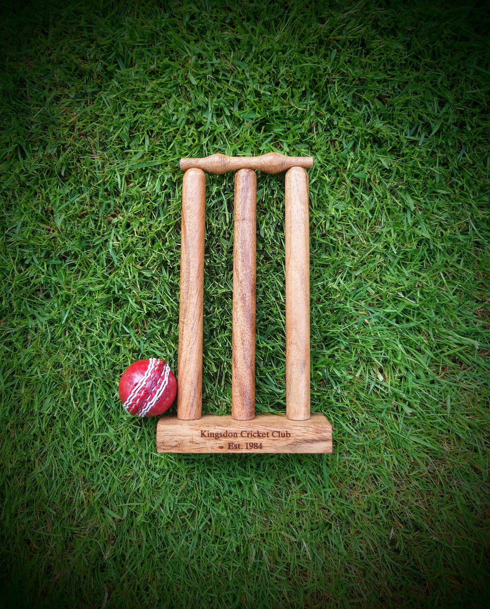 Cricket Mini Stumps & Ball - Laser Engraved Personalisation. Sporting ...