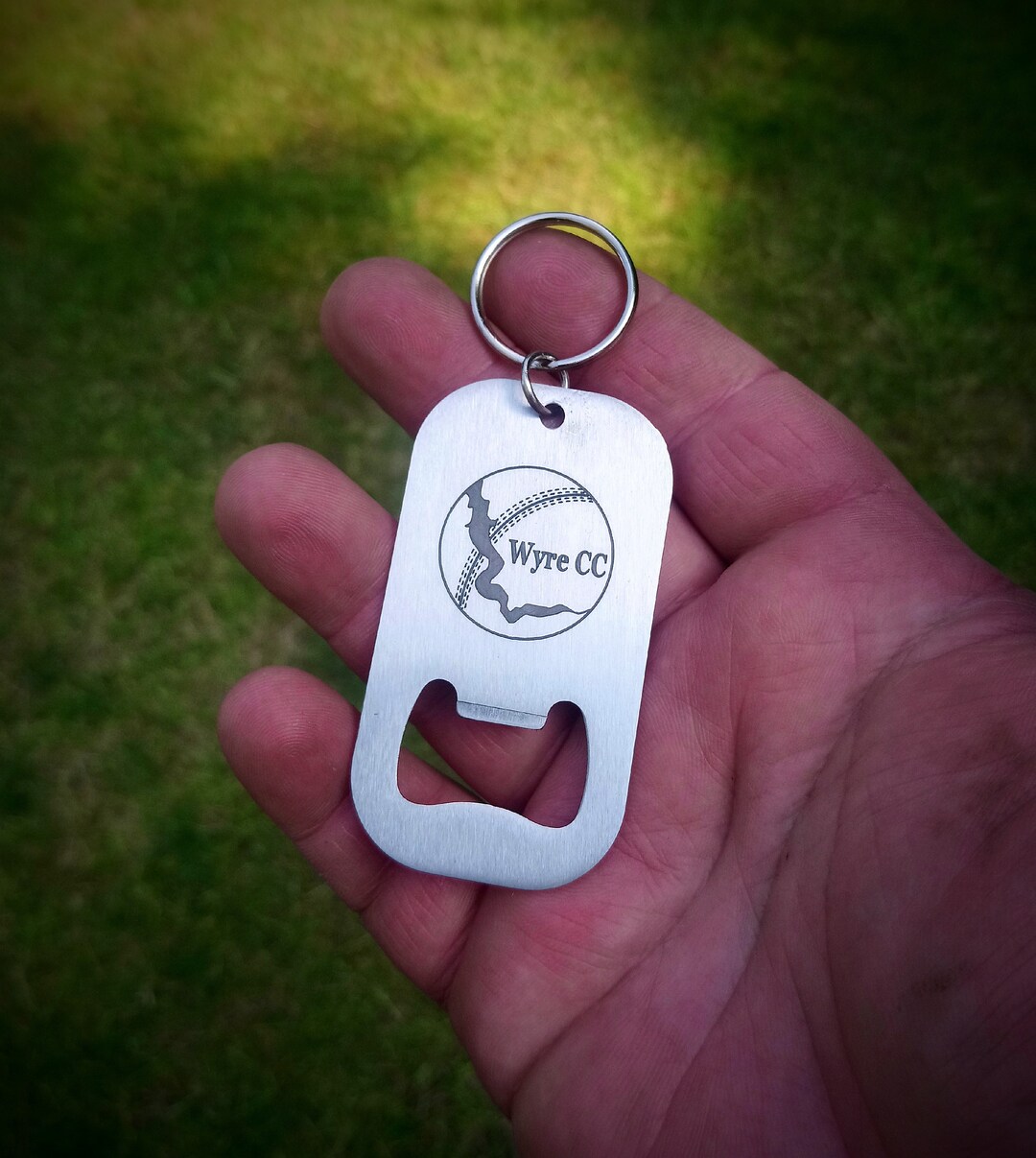 Custom Engraved Steel Golf Bag Tag With Beer Bottle Opener. Sports Bar ...