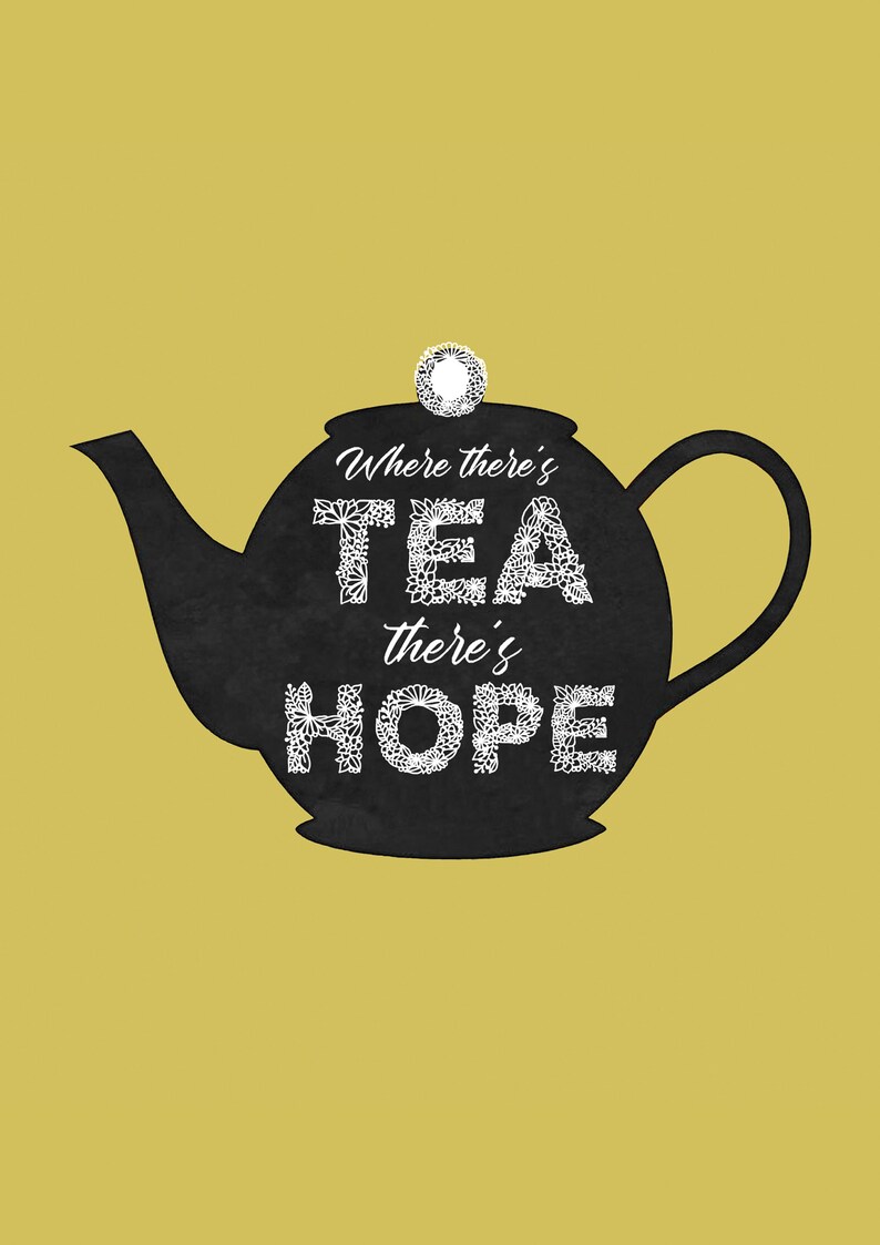 Where There's Tea, There's Hope Teapot - Etsy UK