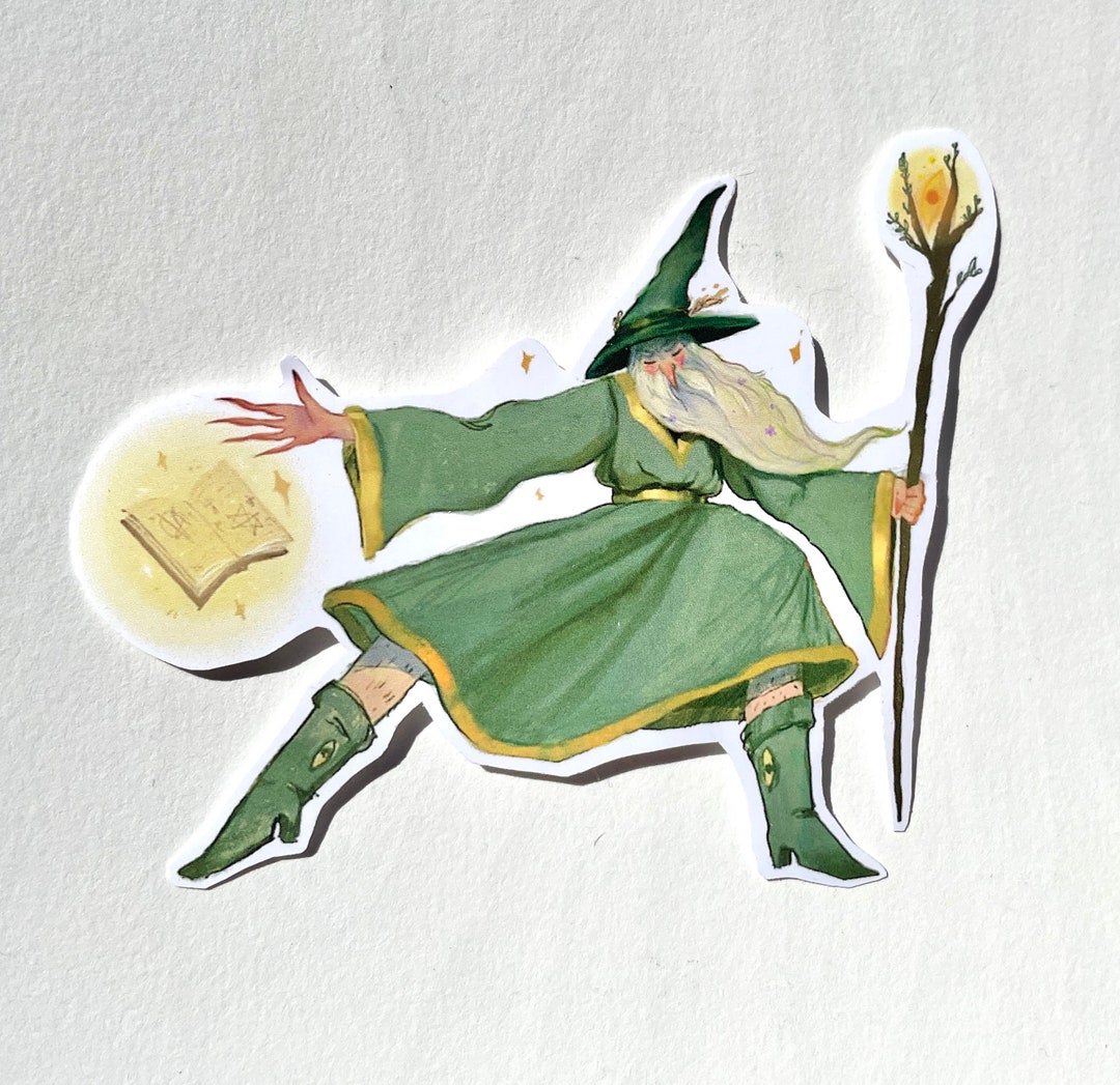Wizard Sticker Magical Dnd Sticker Wizard Vinyl Sticker for Dungeons ...
