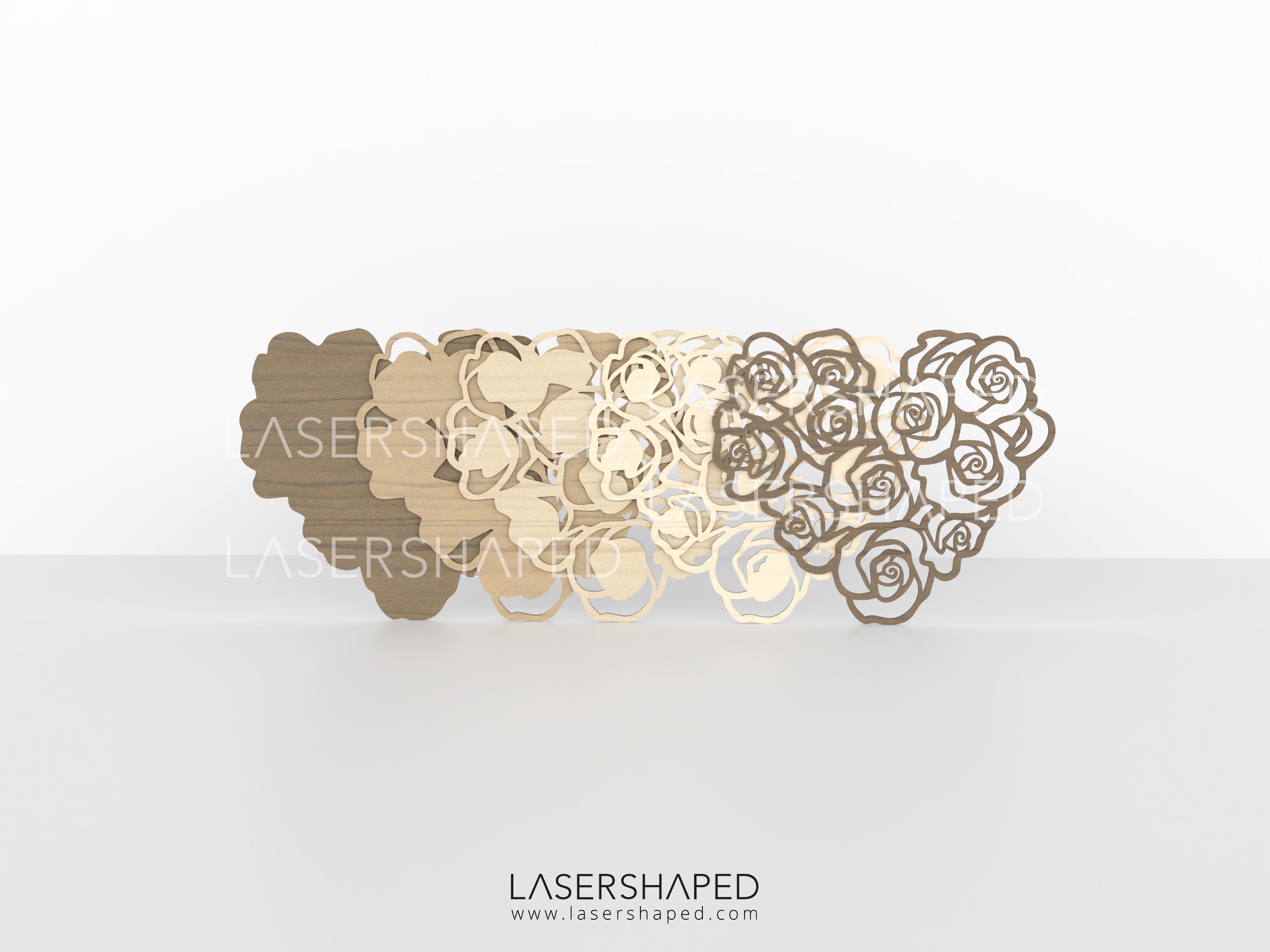 Small Rose Heart SVG, Heart Digital File, Valentine’s Day Heart Digital ...