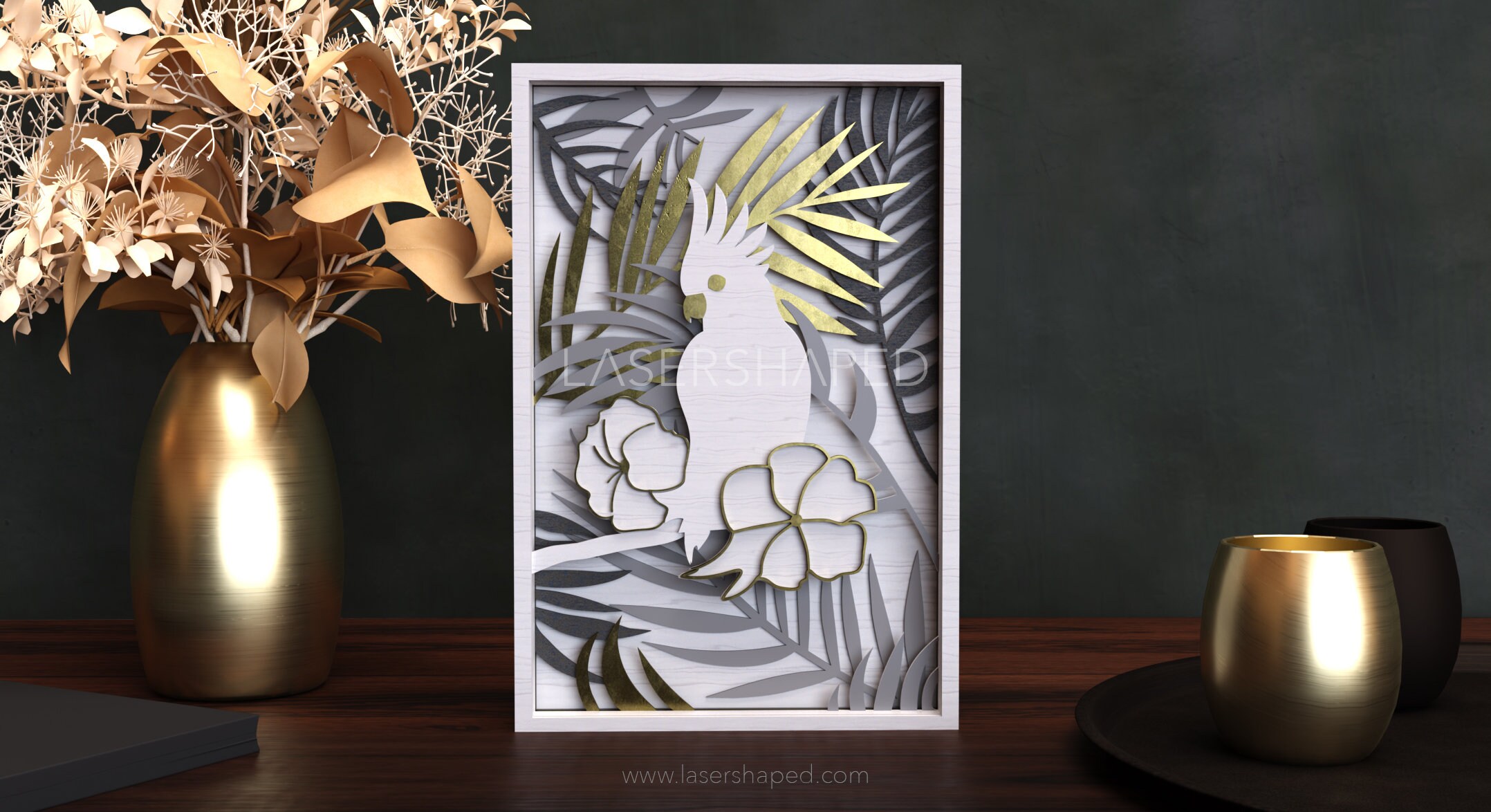 Cockatoo, Laser Cut Files SVG, DXF Vector Plans, Laser File, Laser Cut ...