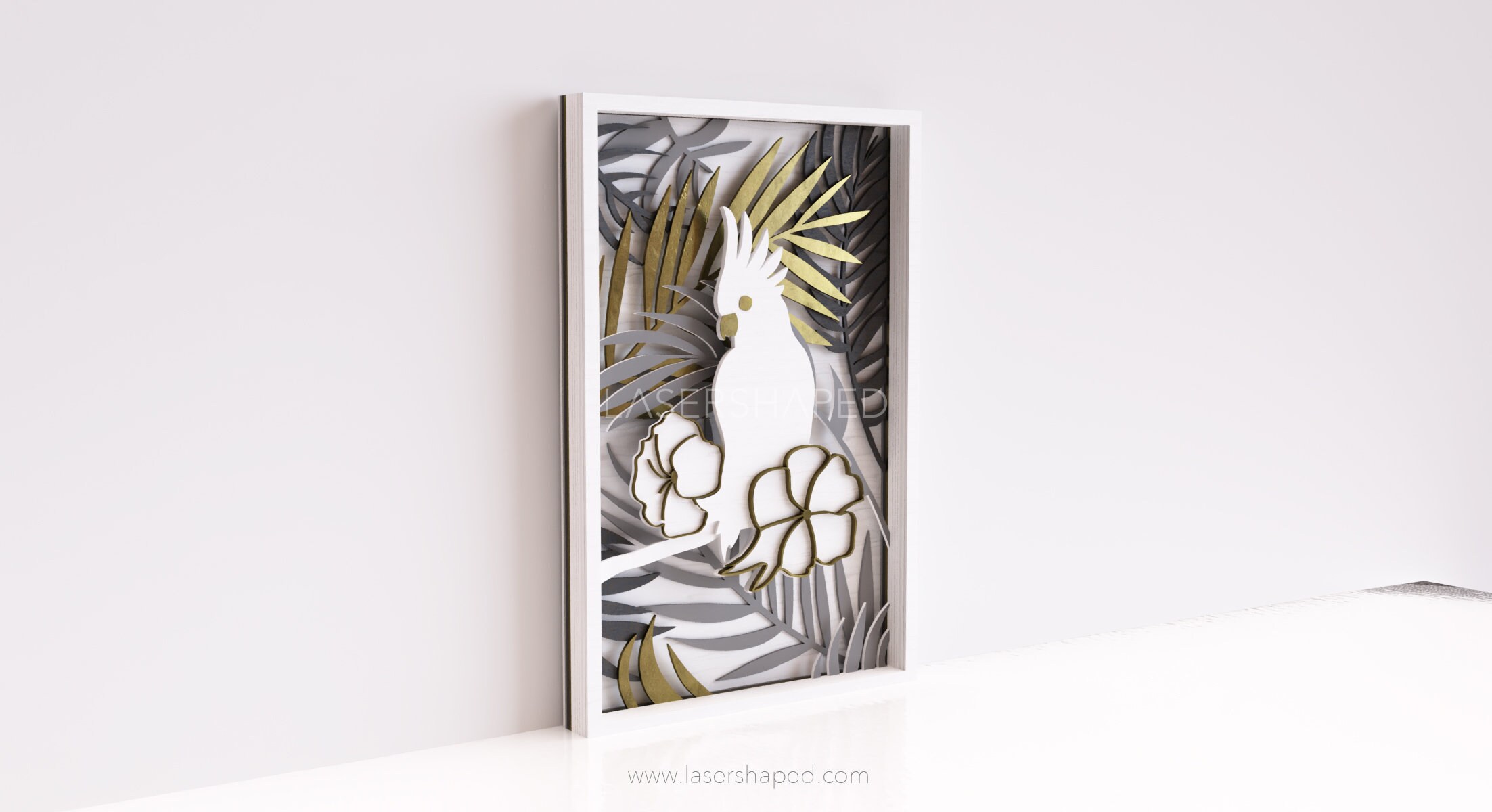 Cockatoo, Laser Cut Files SVG, DXF Vector Plans, Laser File, Laser Cut ...
