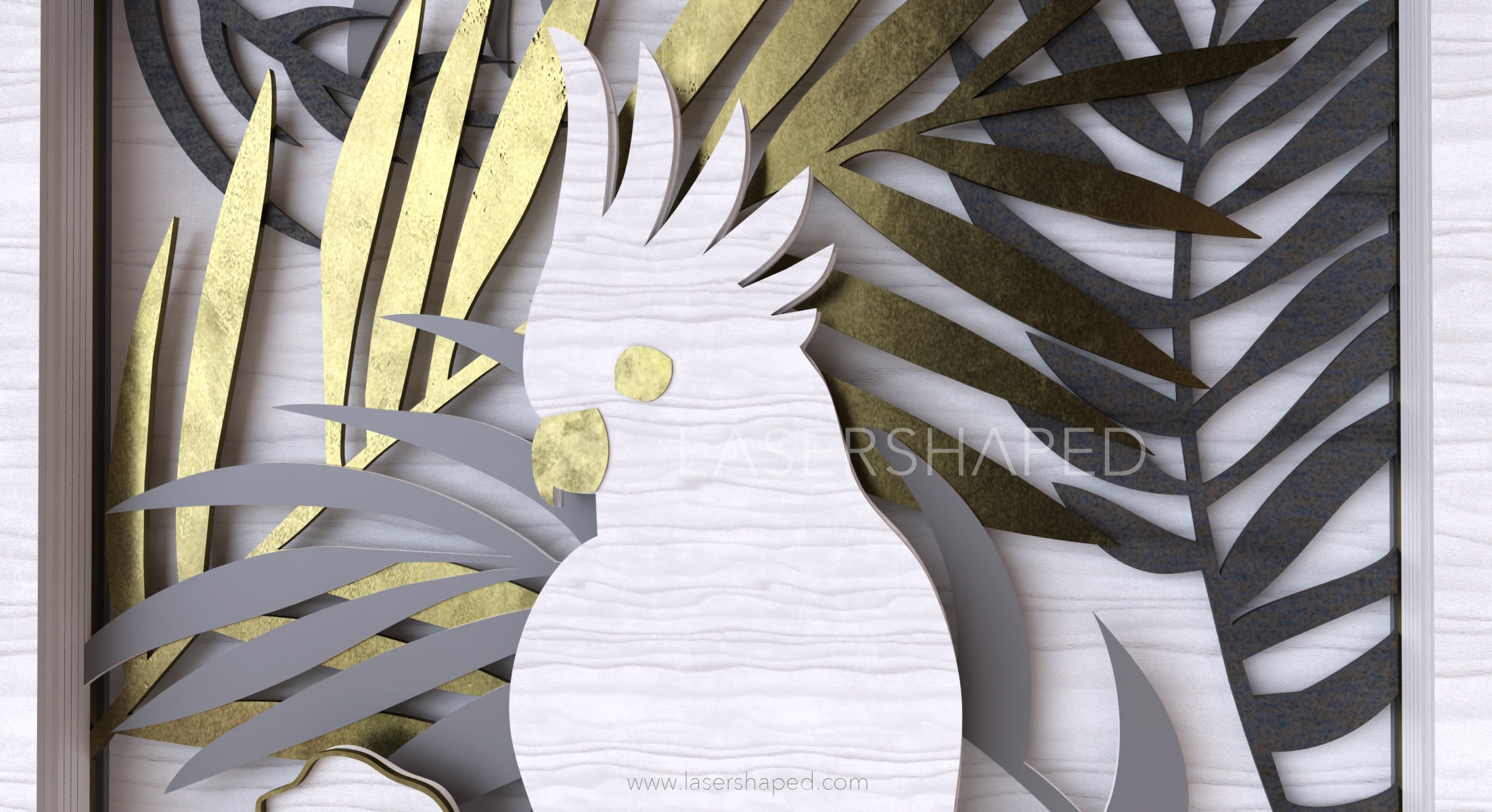 Cockatoo, Laser Cut Files SVG, DXF Vector Plans, Laser File, Laser Cut ...