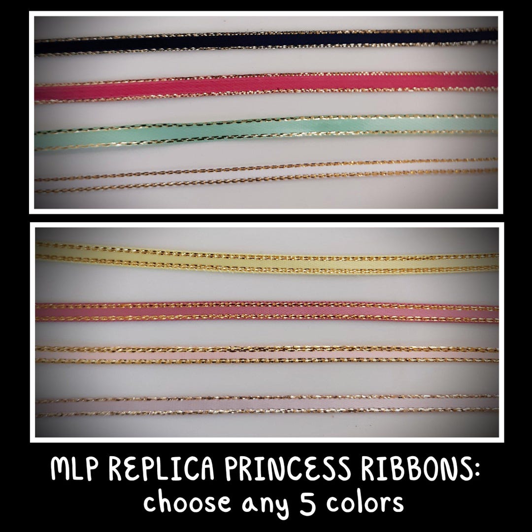 Vintage G1 My Little Pony Replica Lot of 5 Gold Trimmed Ribbons for ...